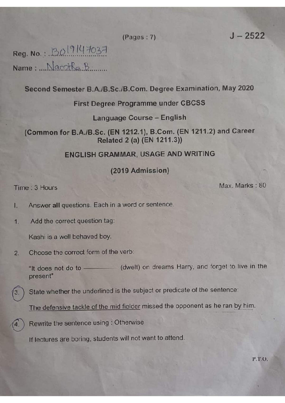 English Grammar Usage and Writing - bcom hotel managment - UoK - Studocu