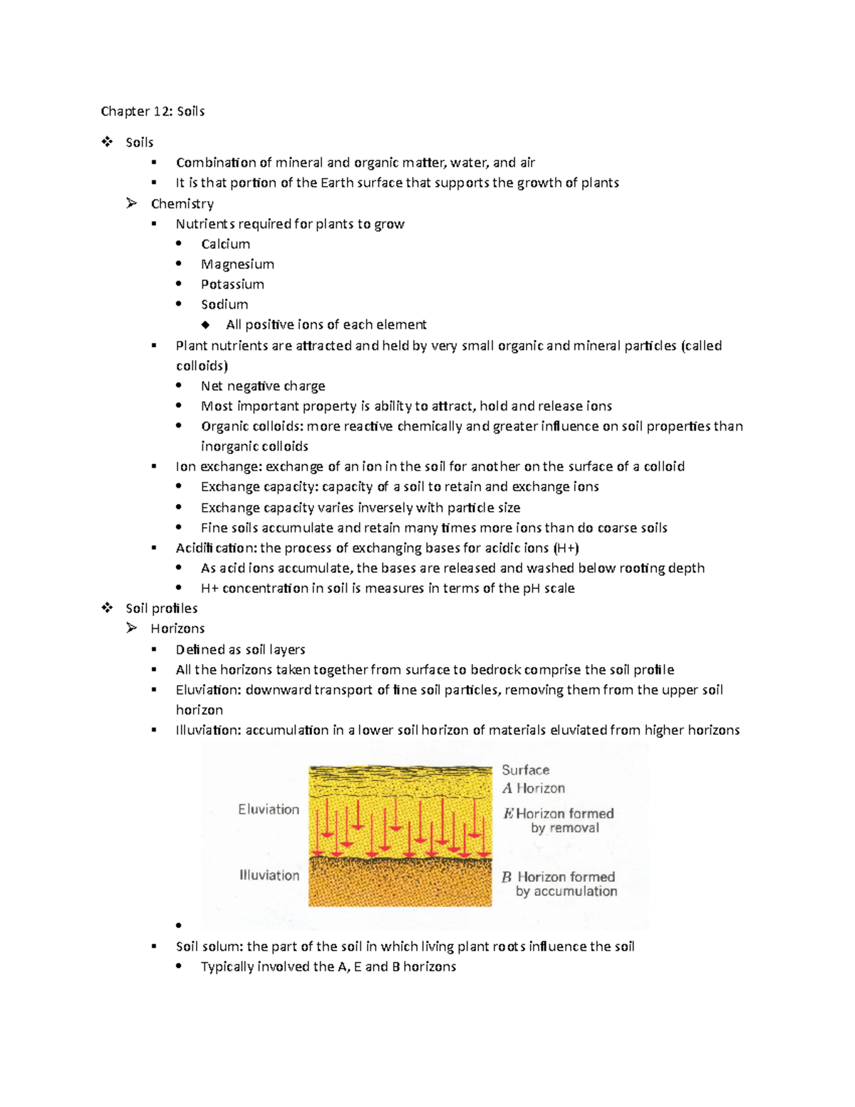 Soils - Lecture notes 14 - Chapter 12: Soils Soils Combination of ...