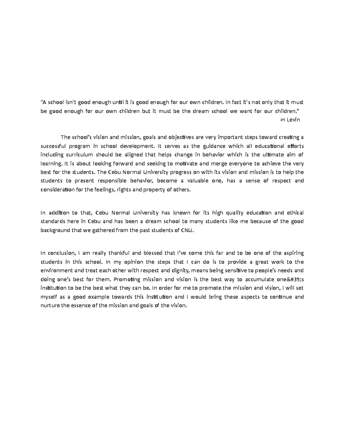 CNU Analysis - This is all about the CNU. - Bachelor of Secondary ...