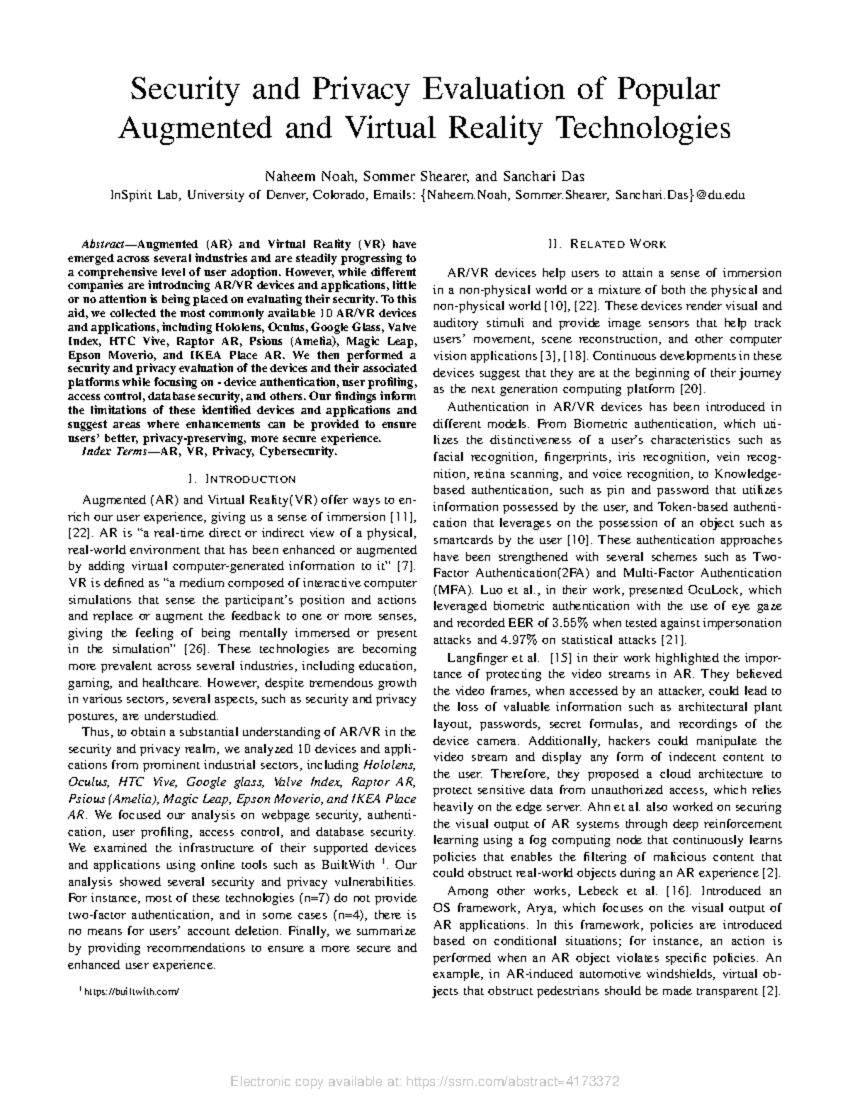 SSRN-id4173372 - example literature for review - Security and Privacy ...