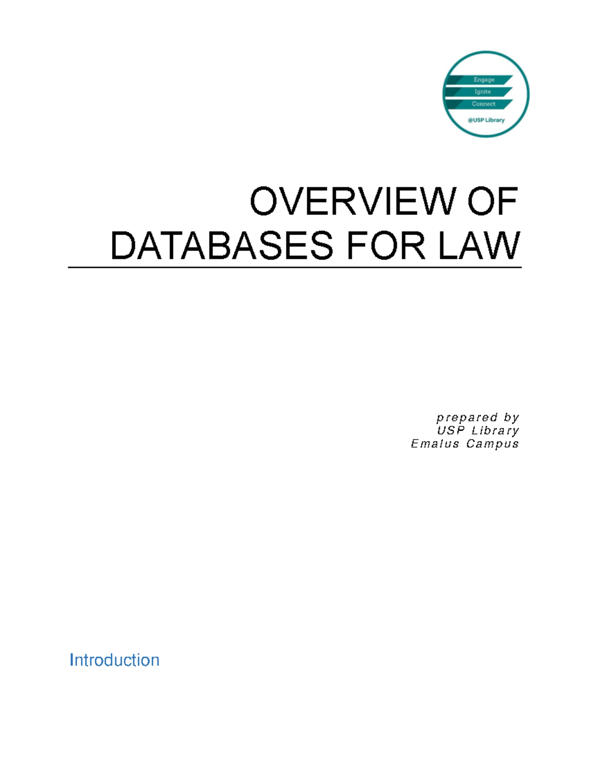 School of Law Databases - OVERVIEW OF DATABASES FOR LAW p r e p a r e d ...