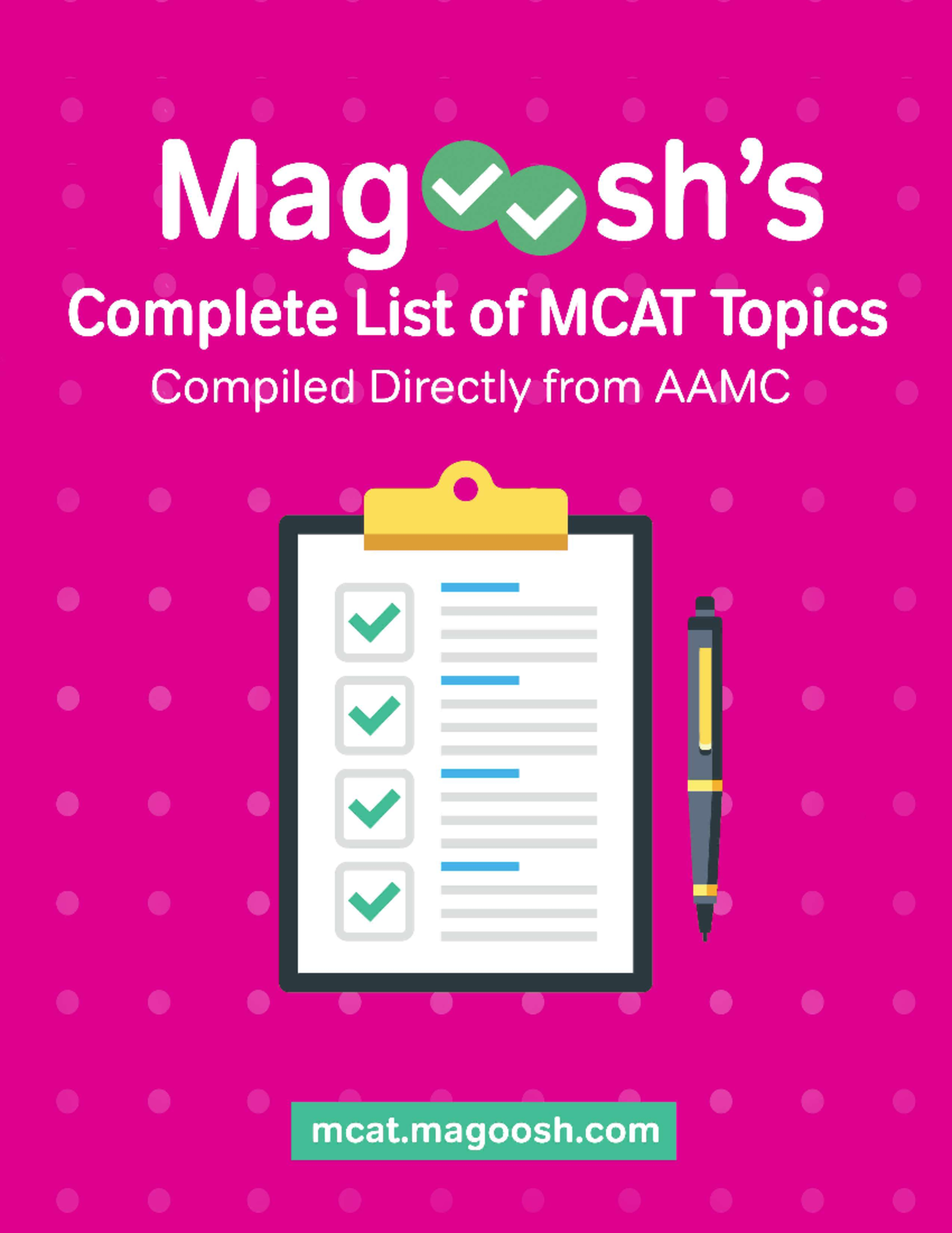 MCAT checklist complete Draft 2019 - ''The MCAT is many things: long ...