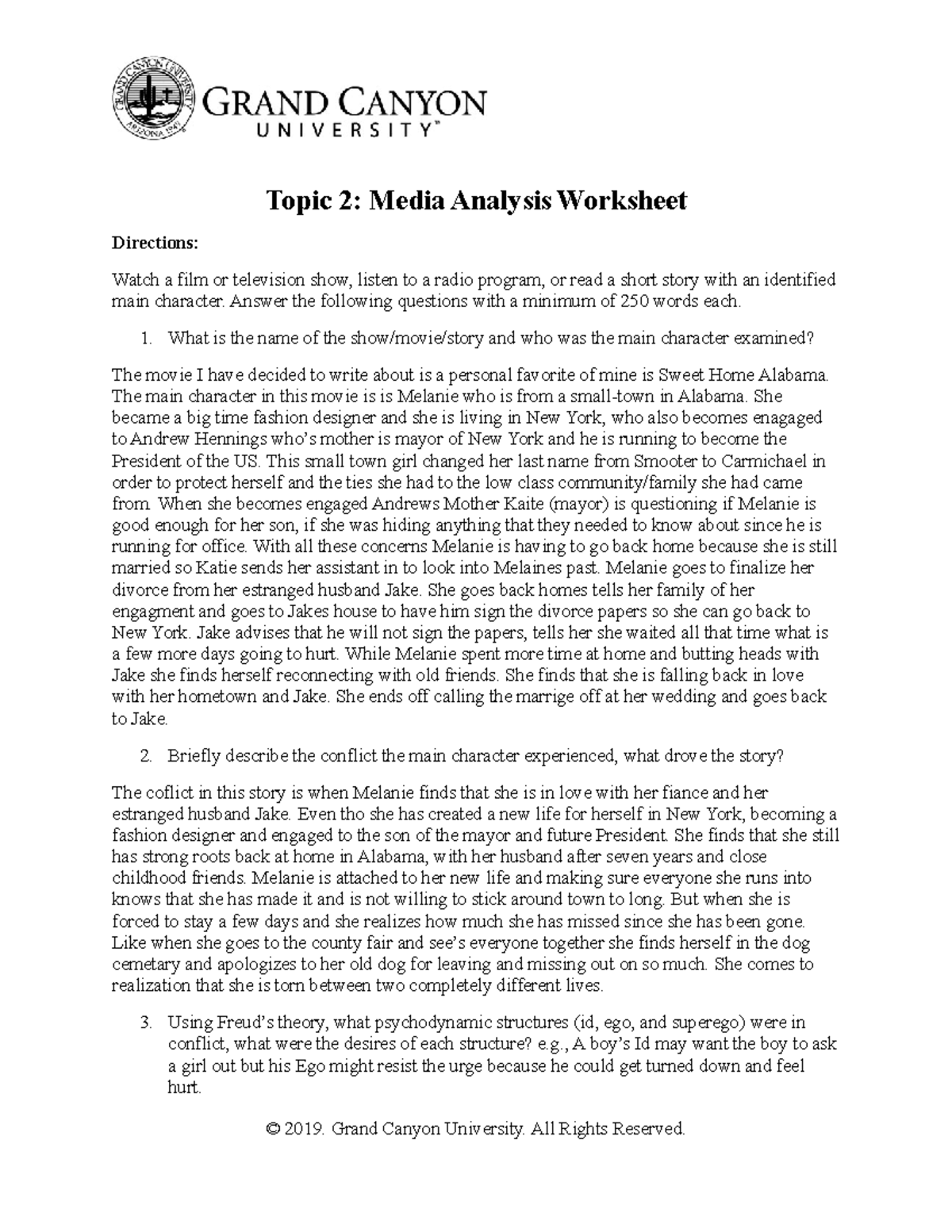 Media Analysis Worksheet - PCN-107 - GCU - Studocu