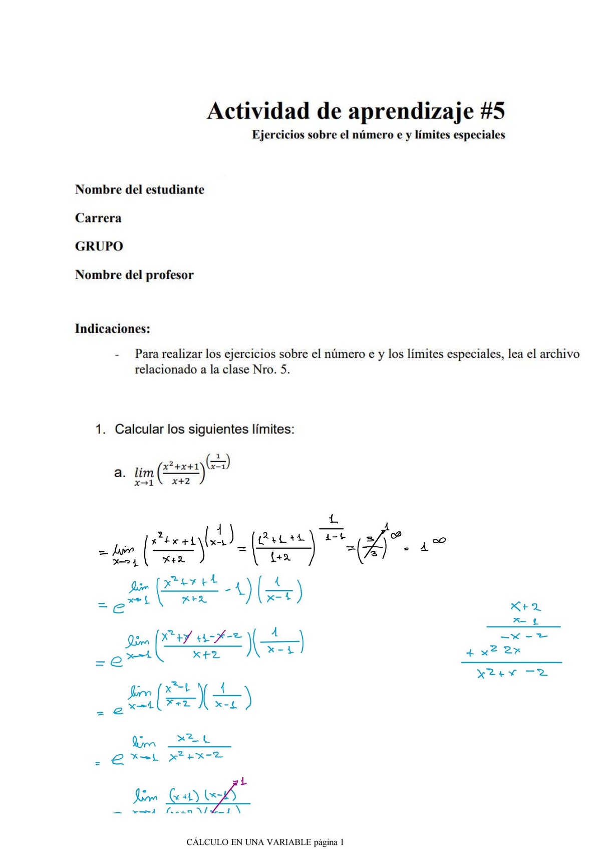 Actividad de aprendizaje 5 calculo - Cálculo en una Variable - Studocu