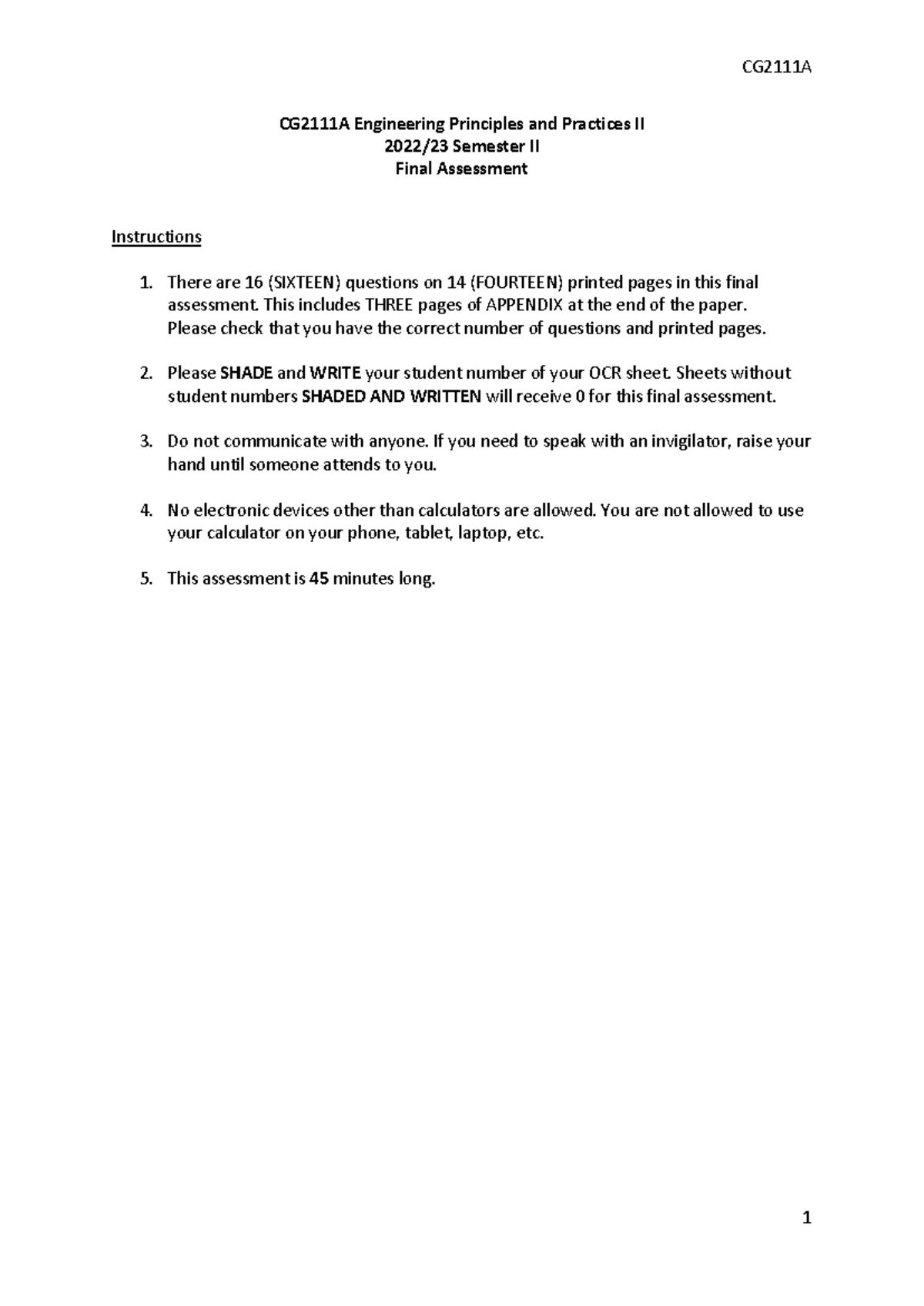 CG2111A Final Ans - CG2111A Engineering Principles and Practices II ...