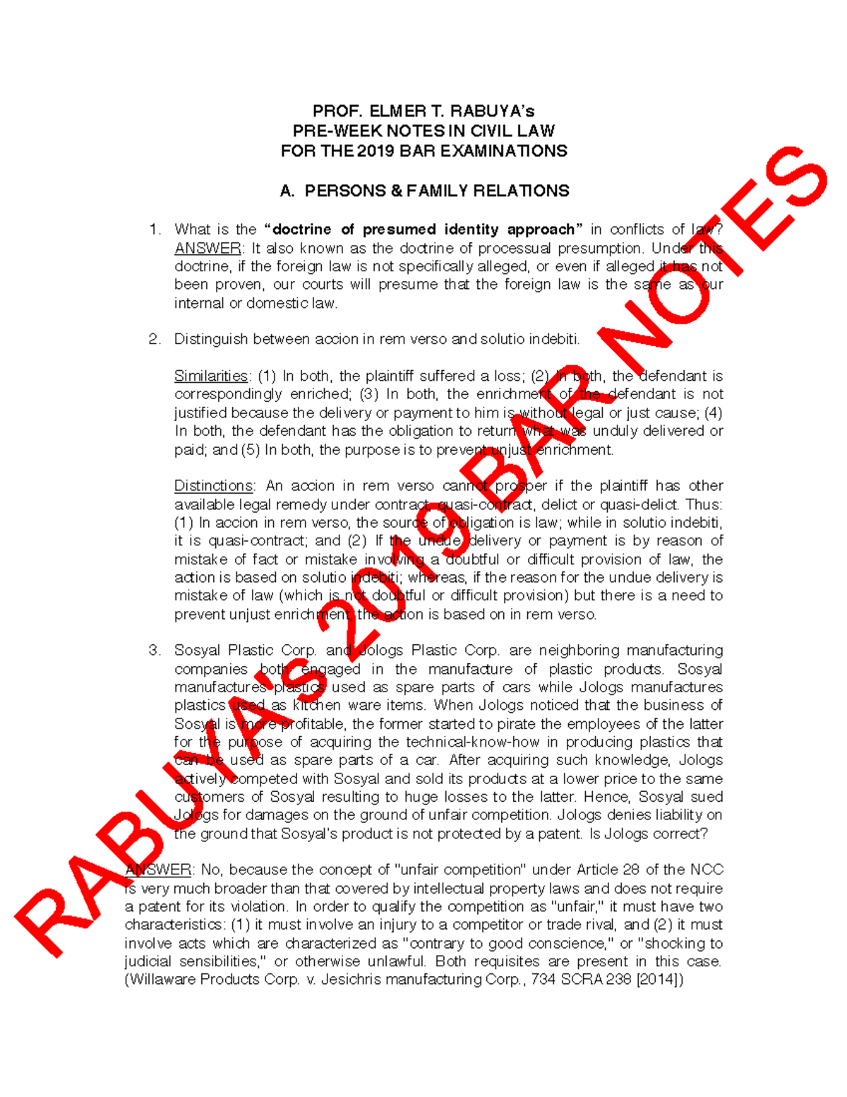 Test 3 November 2019, questions and answers - PROF. ELMER T. RABUYA’s ...