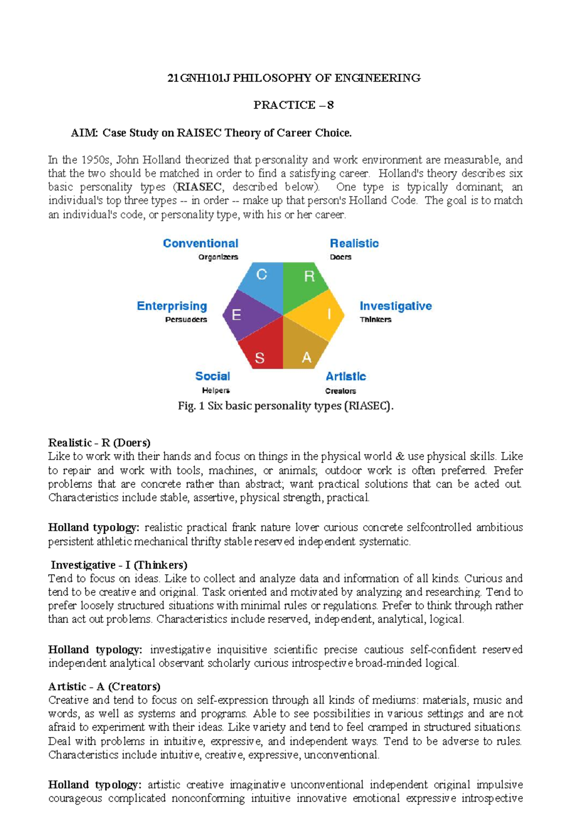 Practice-8-21GNH101J - 21GNH101J PHILOSOPHY OF ENGINEERING PRACTICE – 8 ...
