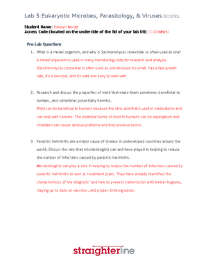 Lab 4 for Microbiology Lab from Straighterline - Student Name: Katelyn ...