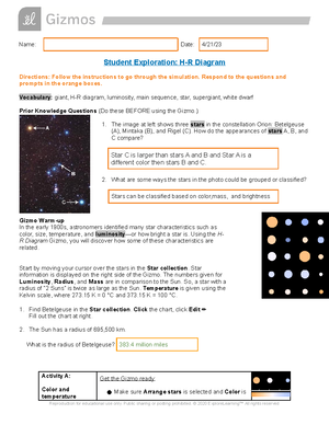 Student Exploration Gizmo: Roller Coaster Physics - Name: Student 1 ...