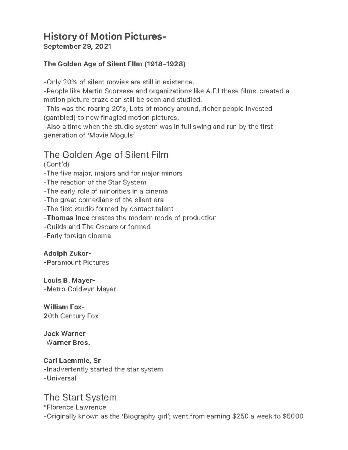 History of Motion Pictures-10:06 - History of Motion Pictures ...