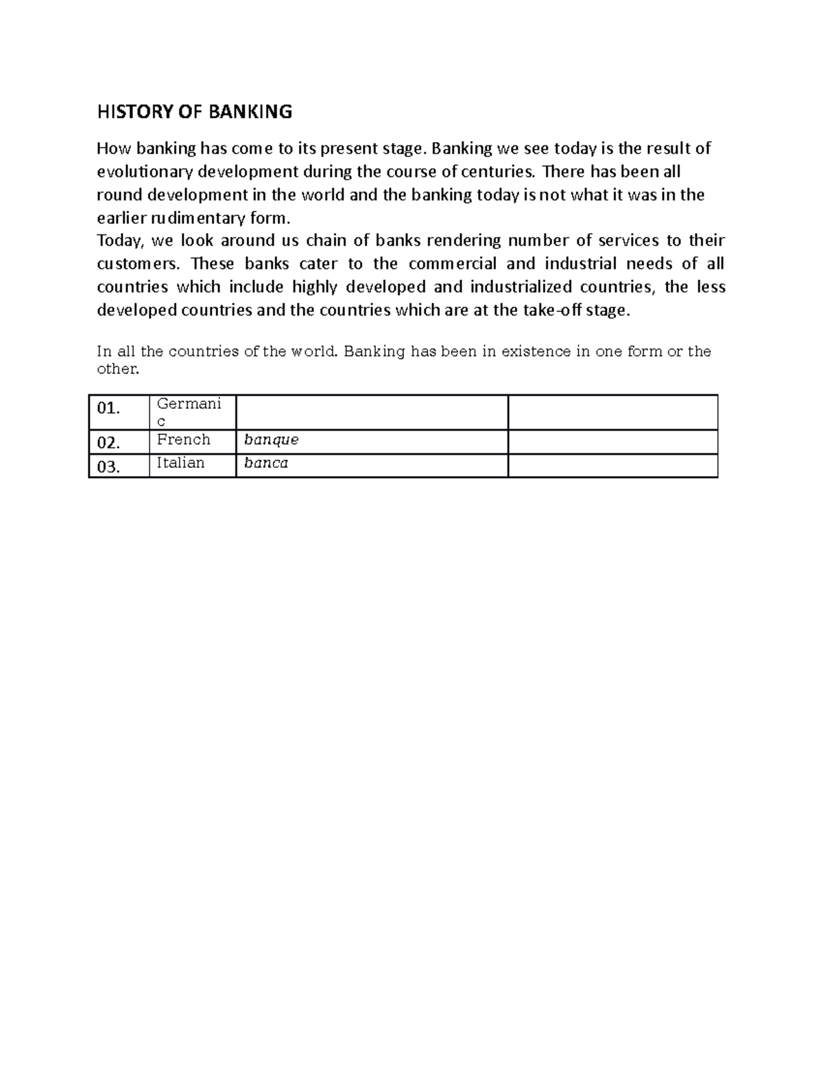 History of Banking , function of bank , scope of bank - E commerce ...