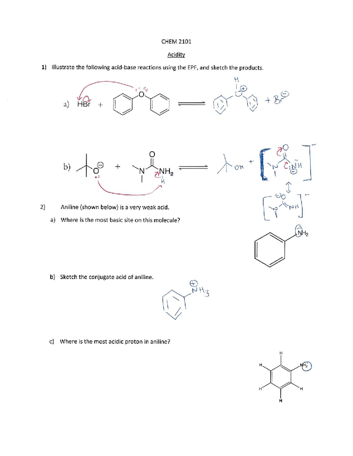 Chem 2101 - Activity - Chapter 6 - Lecture 9 - Acidity - Chem 2101 - Studocu