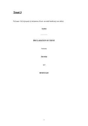 Trusts Learning Cycle 3 Worksheet 22-23 - LAWD30120 Trusts Learning ...