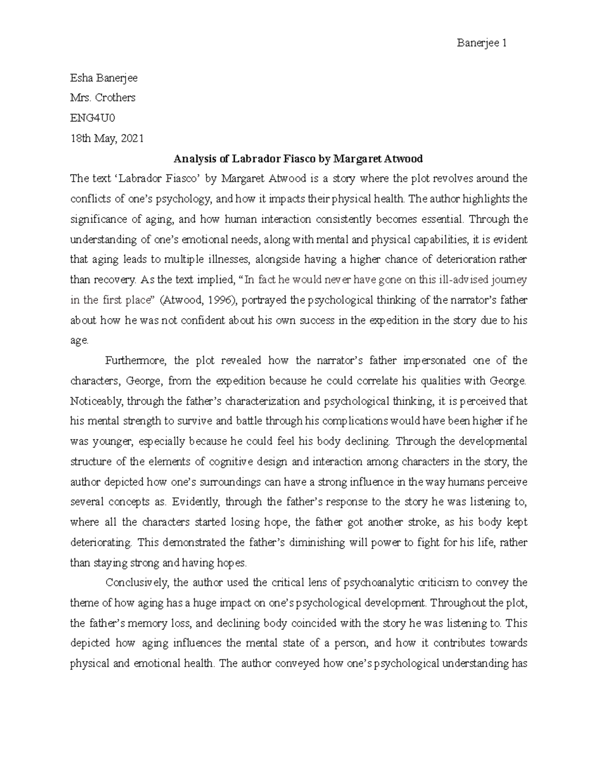 Labrador Fiasco - This is a summary for the notes under this topics ...