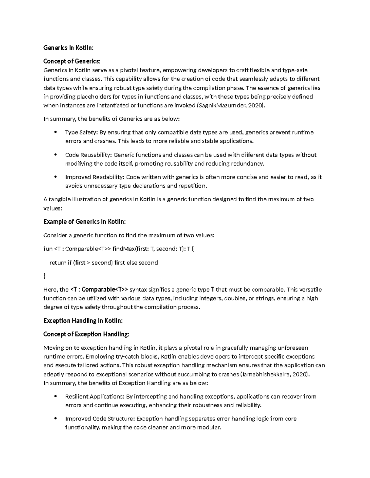 CS 4405 LJ unit 4 - ff Read the title to guide you on what is posted. - Generics in Kotlin ...