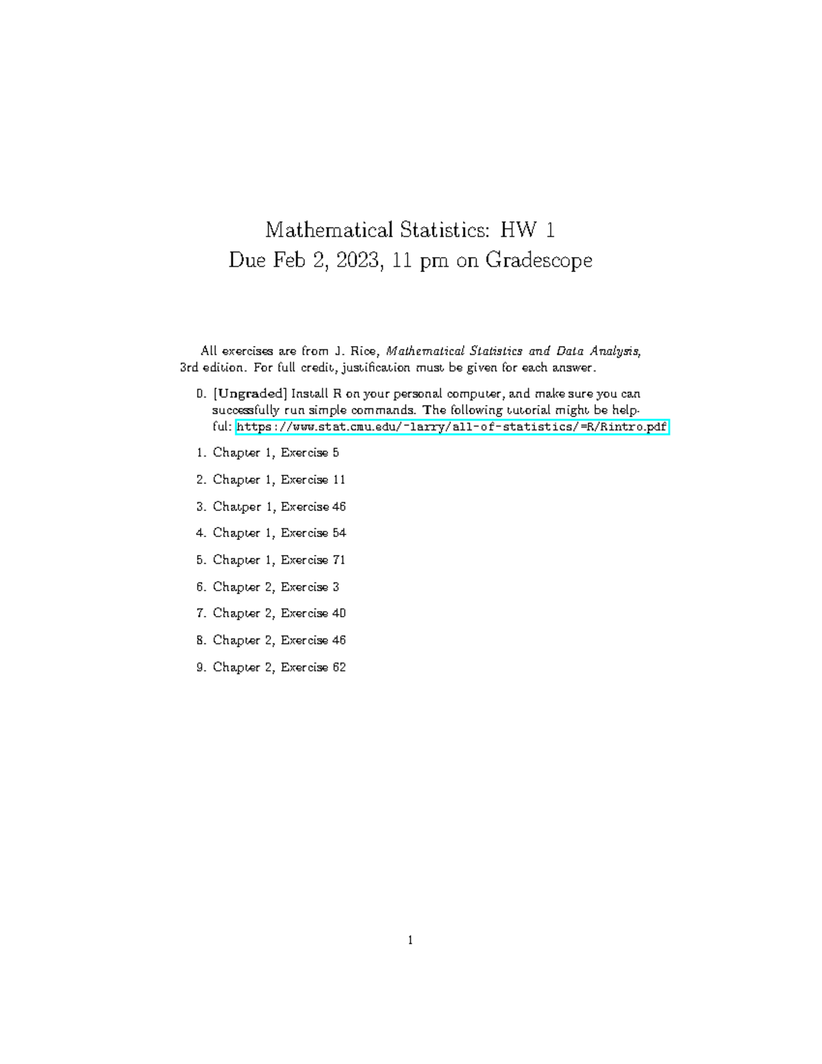 HW1 Mathematical Statistics Hw1 Mathematical Statistics HW 1 Due hw1-mathematical-statistics-hw1-mathematical-statistics-hw-1-due