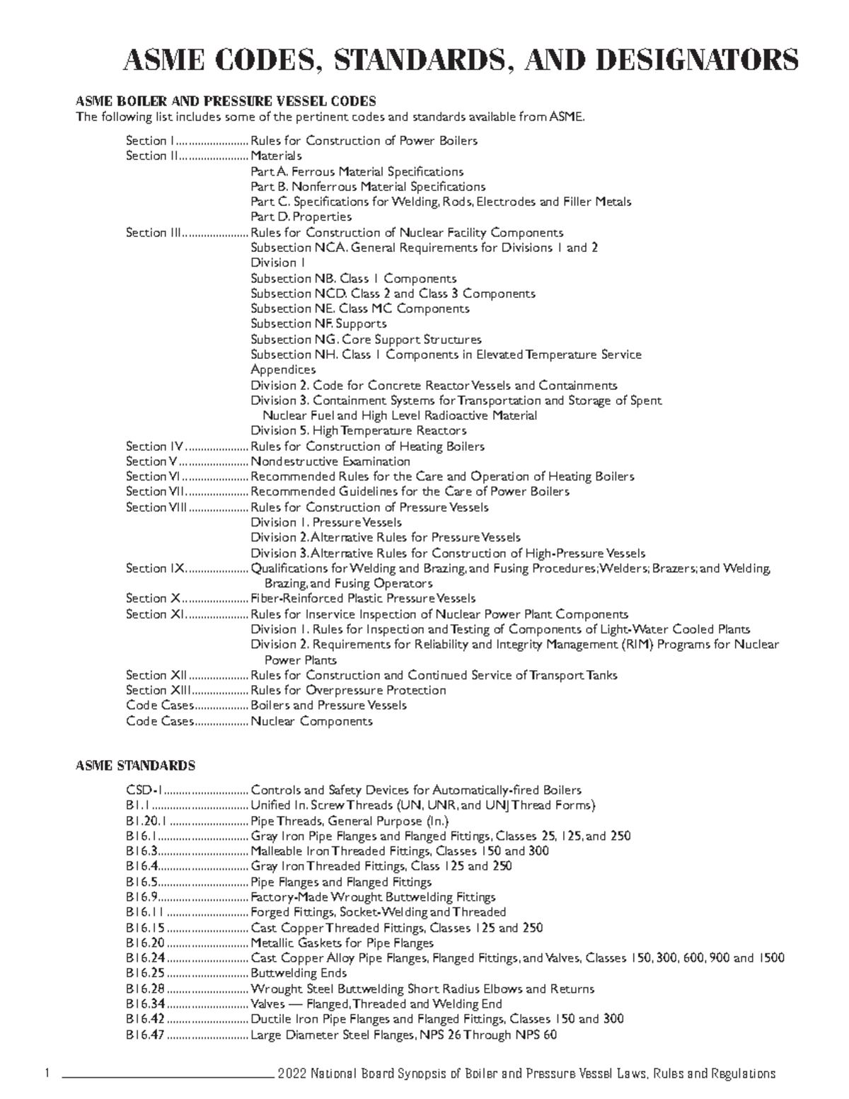 2022 asme codes - asme code apendix - 1 2022 National Board Synopsis of ...