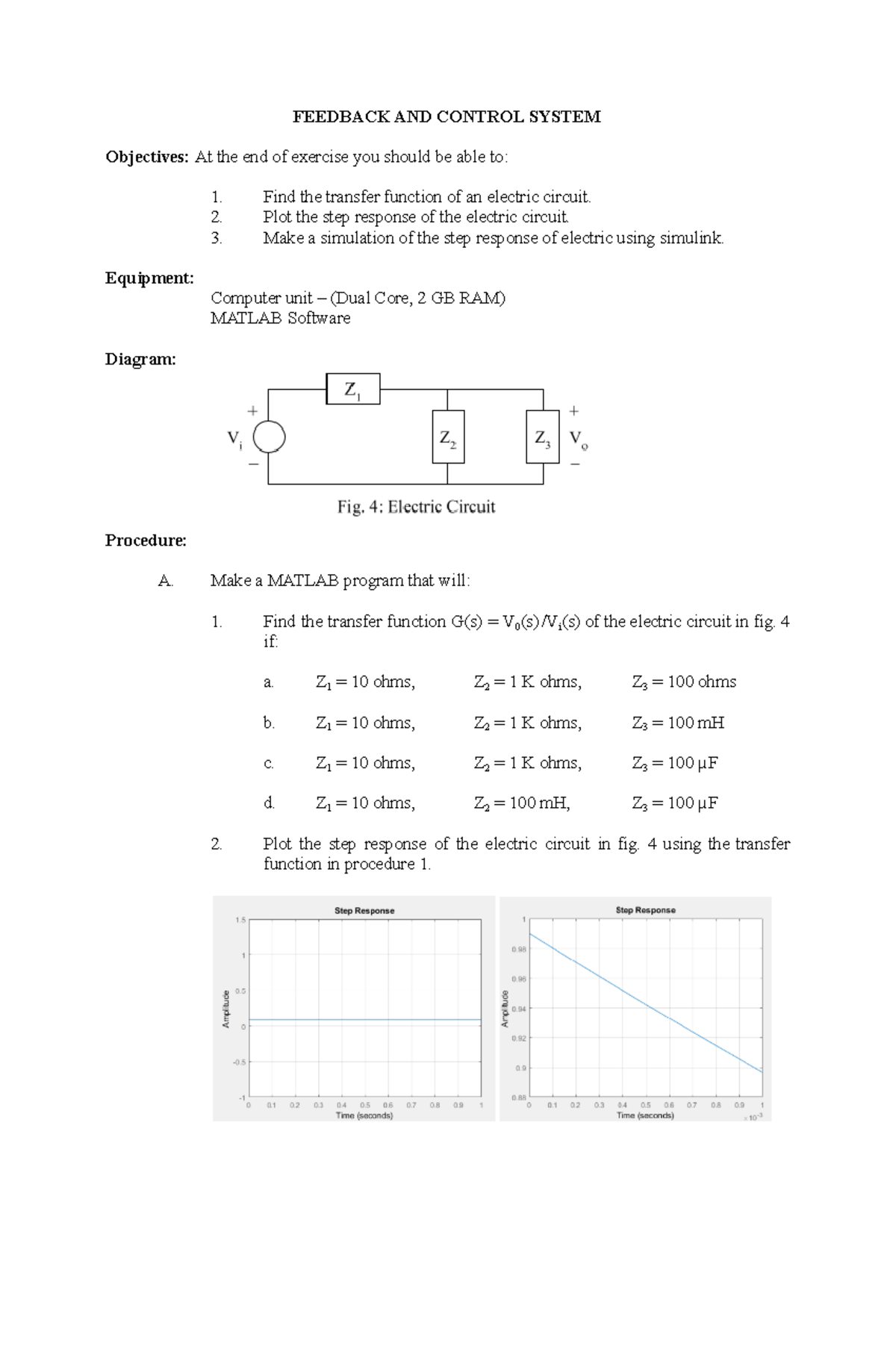 Feedback AND Control System - FEEDBACK AND CONTROL SYSTEM Objectives ...