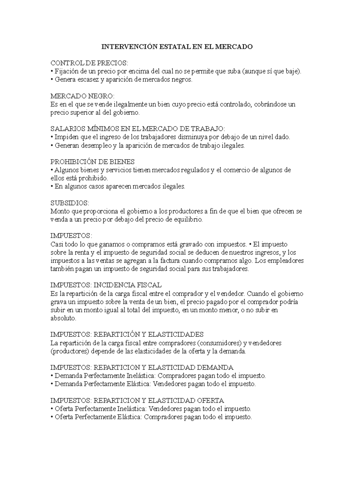 IntervencióN Estatal EN EL Mercado - INTERVENCIÓN ESTATAL EN EL MERCADO ...