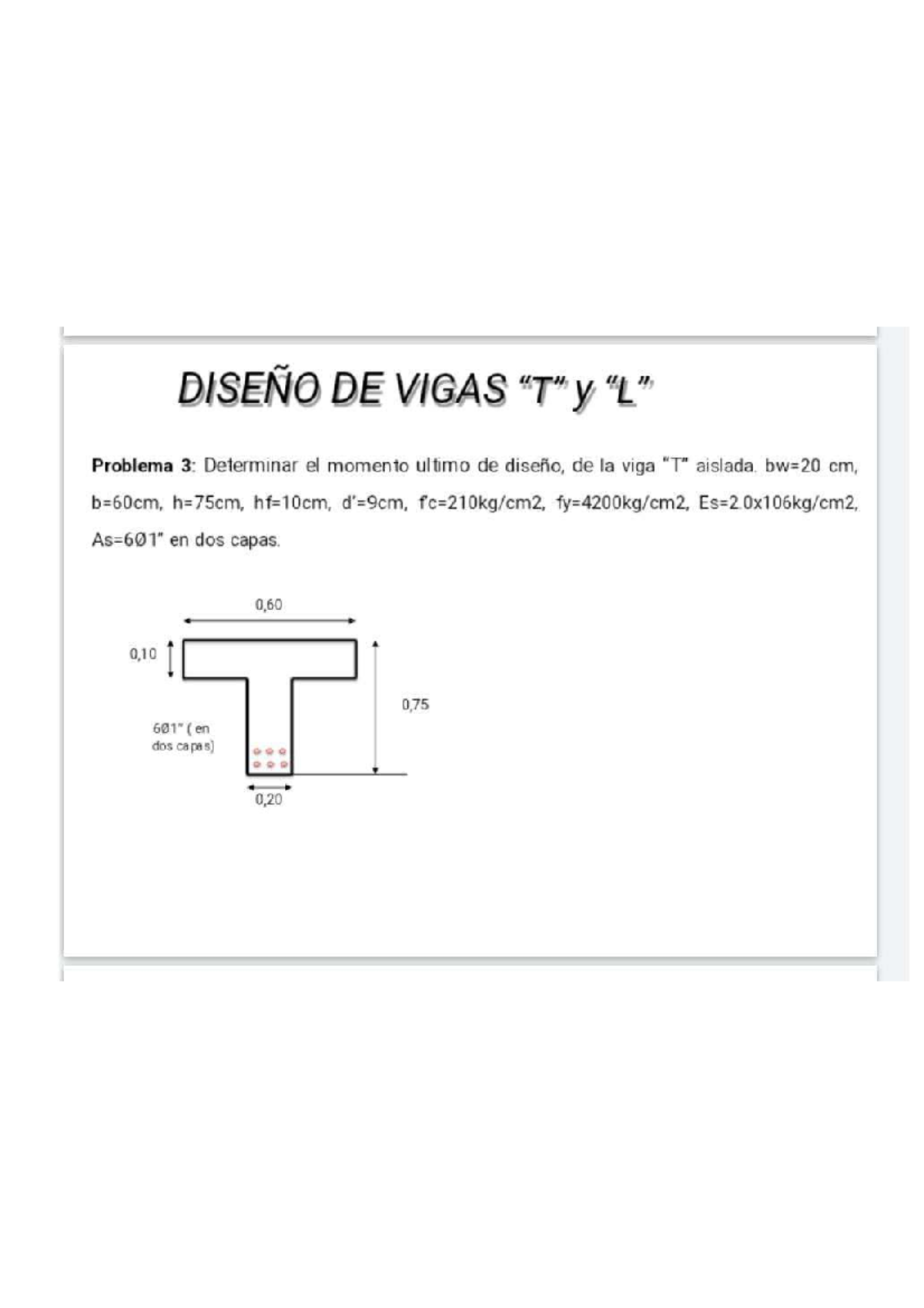 diseño de viga T - concreto armado - Studocu