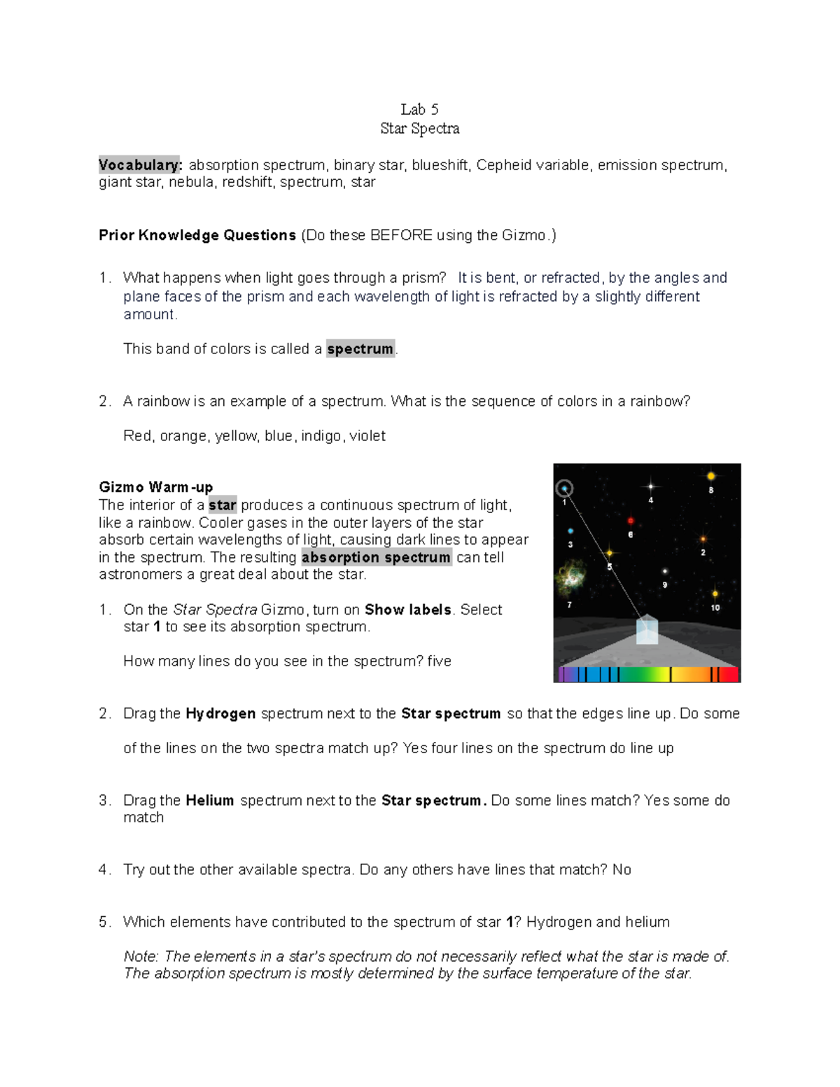 LAB-5-STAR Spectra - Just needed a full copy for grading - Lab 5 Star ...
