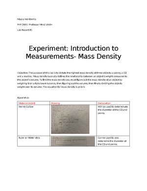 Physics lab#3 - vector analysis lab - Lab report #3 Vector Analysis ...