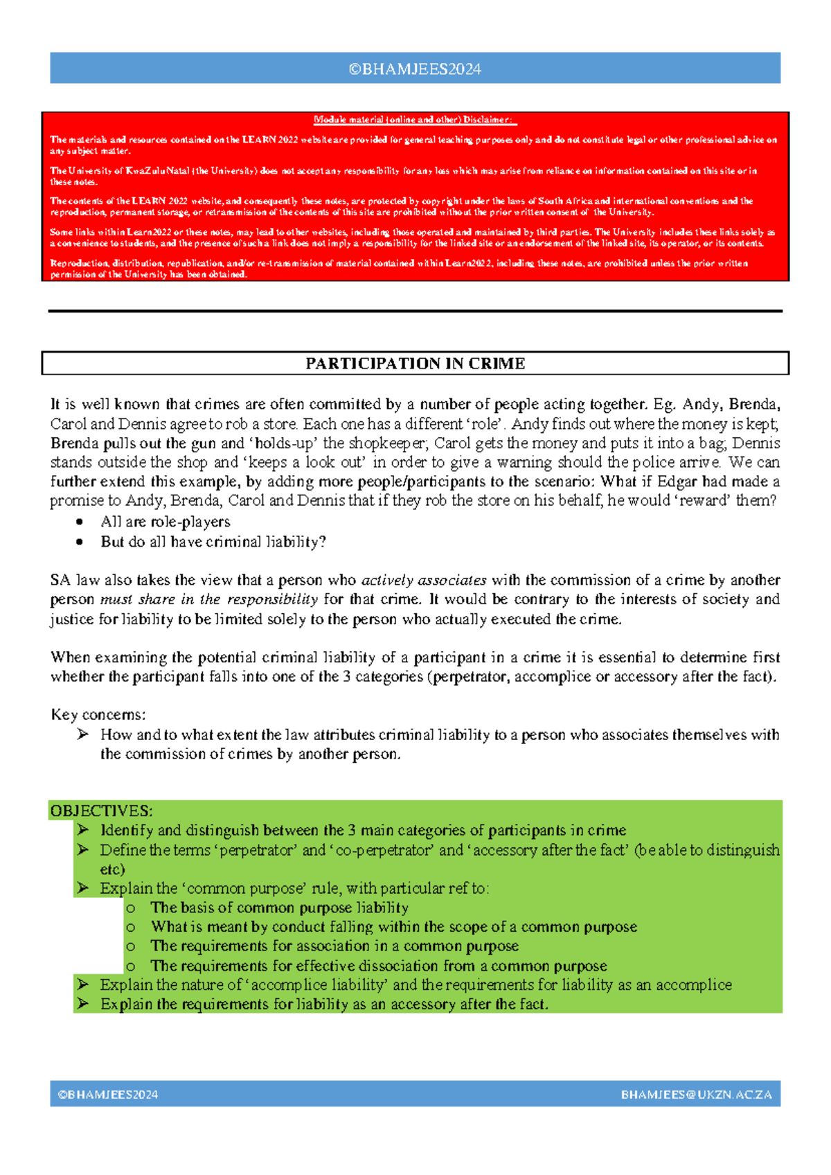 Participation - SB Notes - Module material (online and other ...