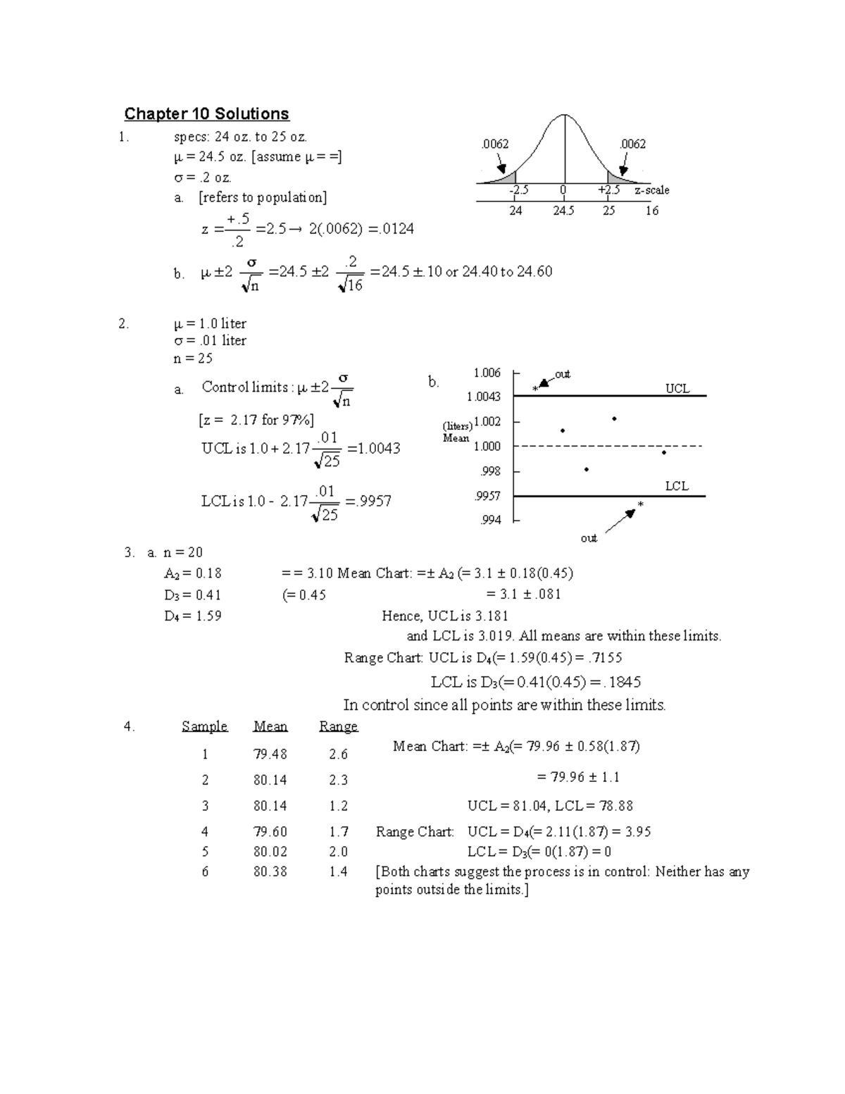 Chapter 10 solutions - Chapter 10 Solutions specs: 24 oz. to 25 oz ...