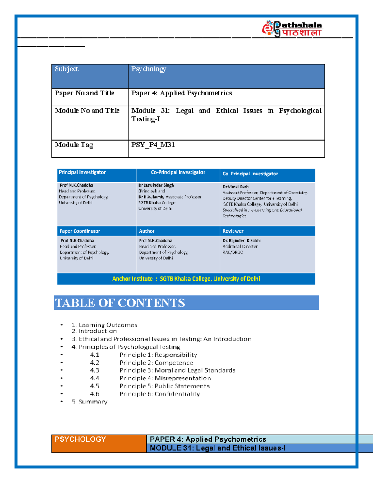 4470 et 4470 et 31et - After studying this module, you shall be able to ...
