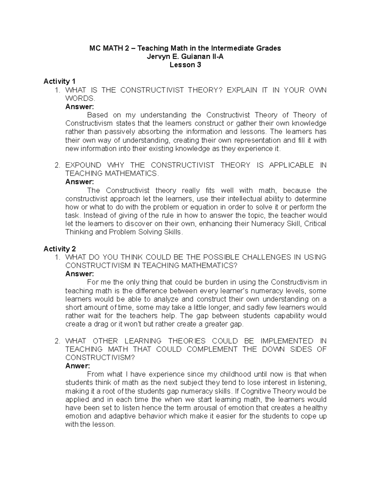 MC MATH 2- Lesson 3 - teaching math - MC MATH 2 – Teaching Math in the ...