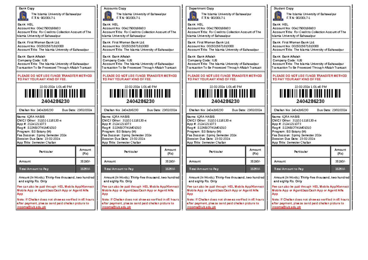 2404286230 - Bank Copy Challan No: 2404286230 Accounts Copy Challan No ...
