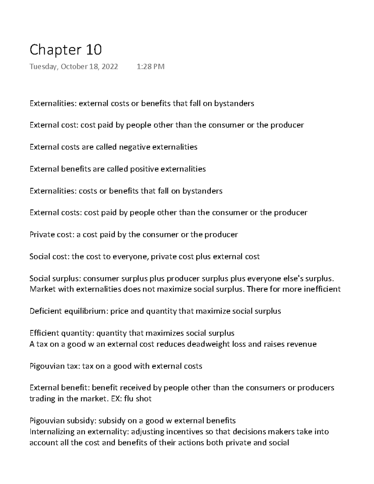 Econ 101 ch10 - micro economics wsu Econ 101, ben cowan ch 10 notes ...