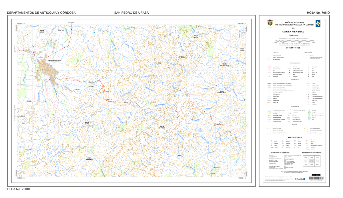 HOJA No 70IIID - HOJA VECTORIAL 1:25000 - Serraniade Abibe Q e u r b ada Ma t a d e M í a z Q u ...