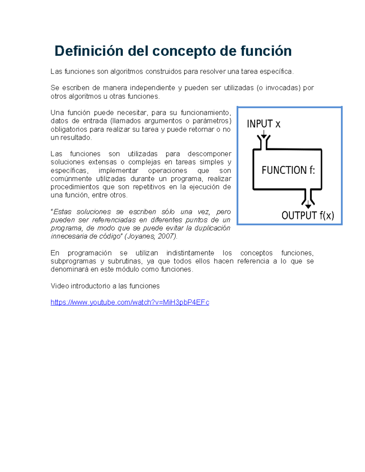 Introduccion a Funciones - Definición del concepto de función Las ...