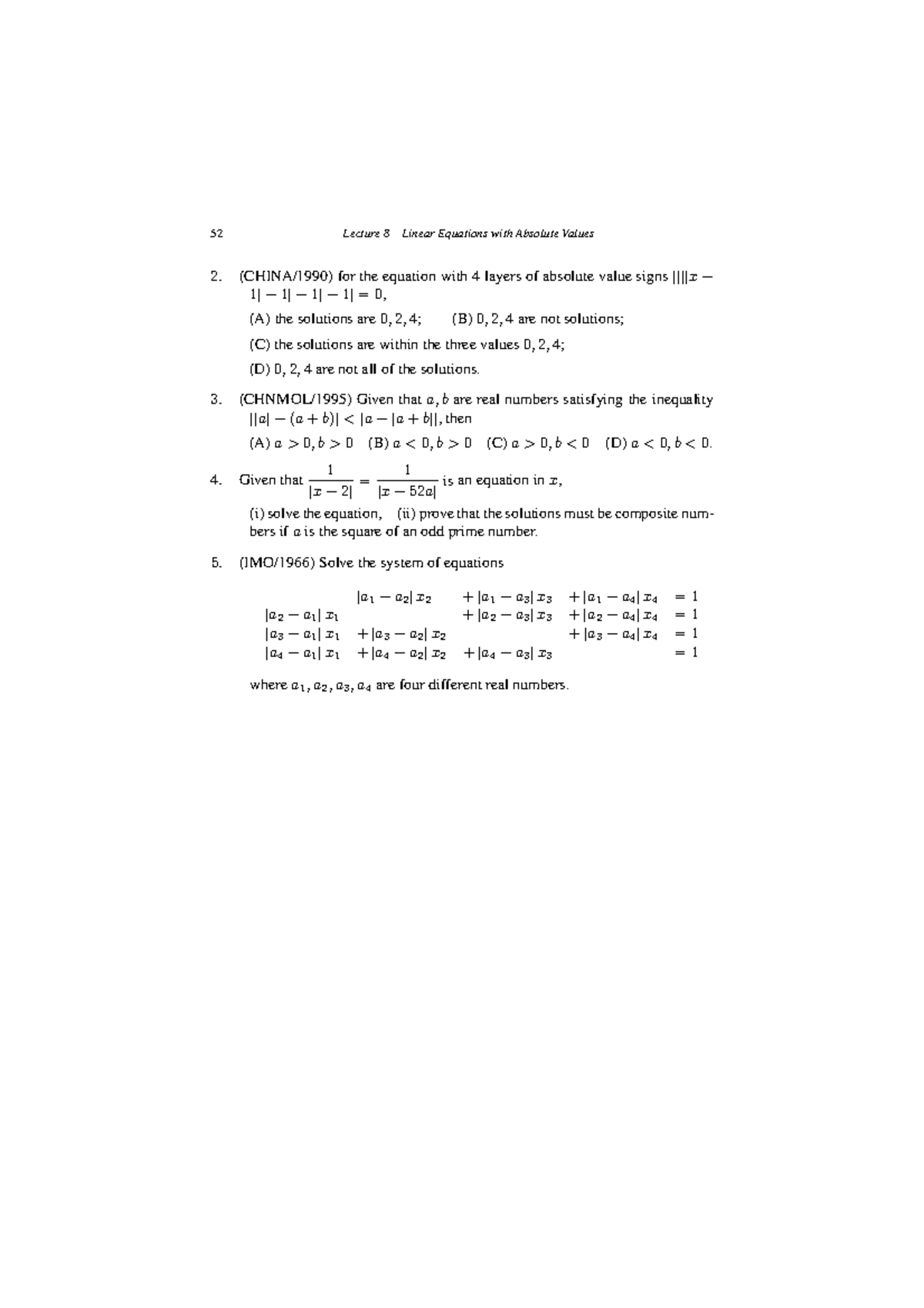 Lecture Notes On Mathematical Olympiad Courses For Junior Section Vol 1