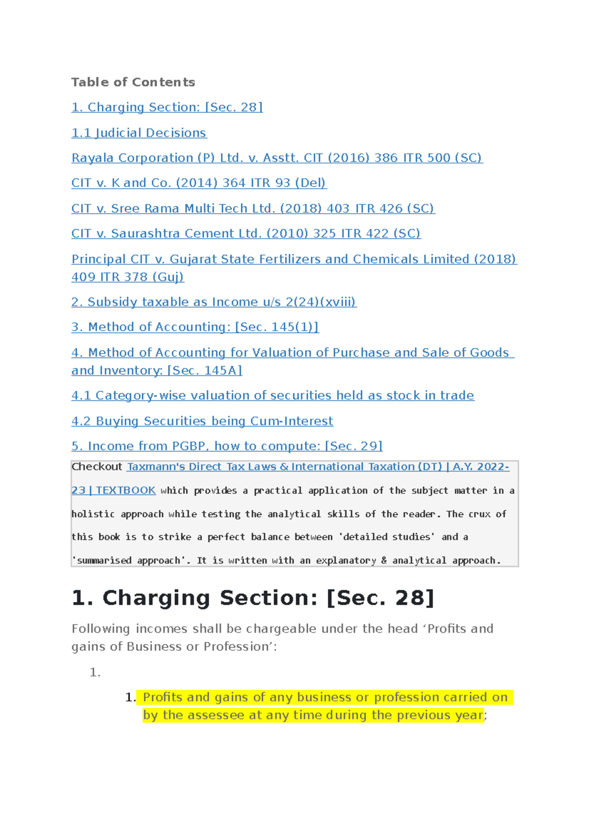PGBP - xyz - Table of Contents Charging Section: [Sec. 28] 1 Judicial ...