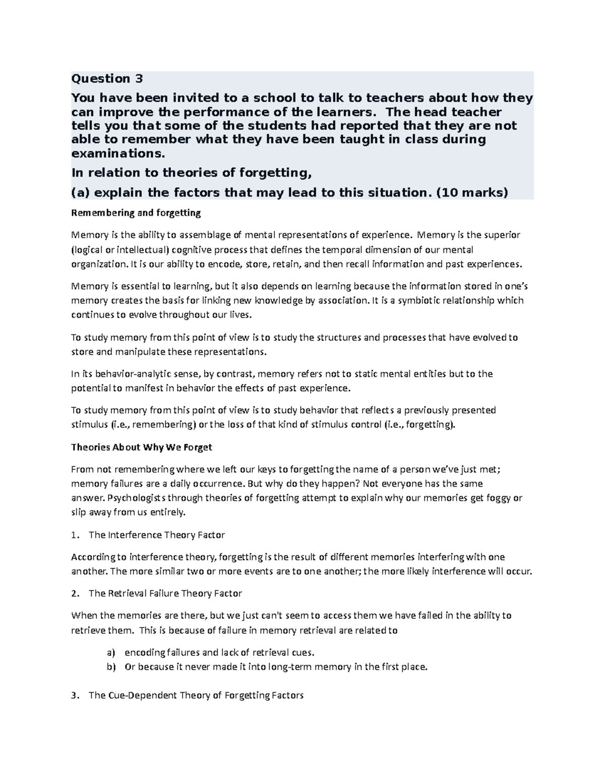 Question 3 - Research Methodologies - Question 3 You have been invited ...