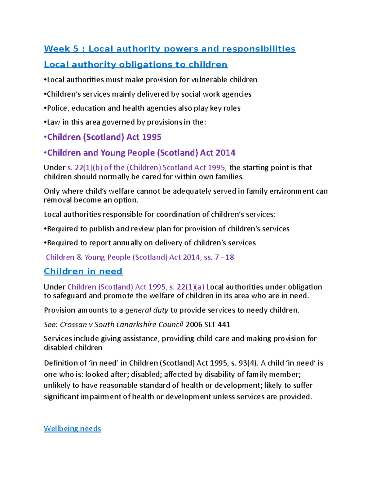 LAWU9LF week 5 Local authority powers and responsibilities - Week 5 ...