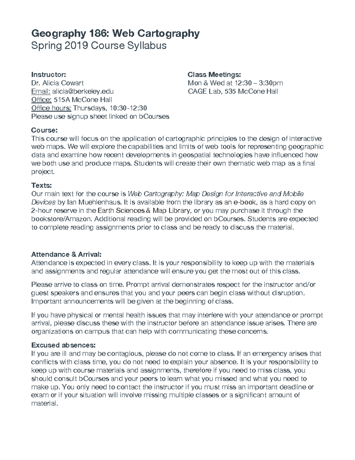 Geog186 sp19 syllabus - Geography 186: Web Cartography Spring 2019 ...
