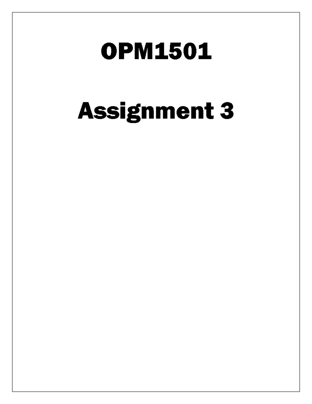 OPM assignment 3 - Find the missing number in the following number ...