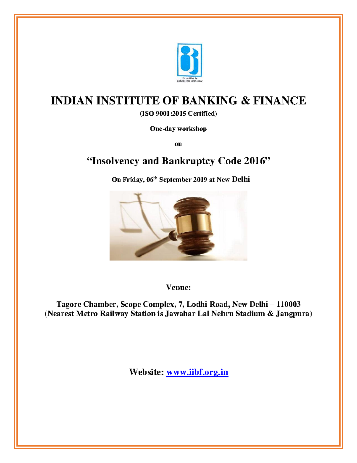 060819-Brochure IBC - IBC Brochure - INDIAN INSTITUTE OF BANKING ...