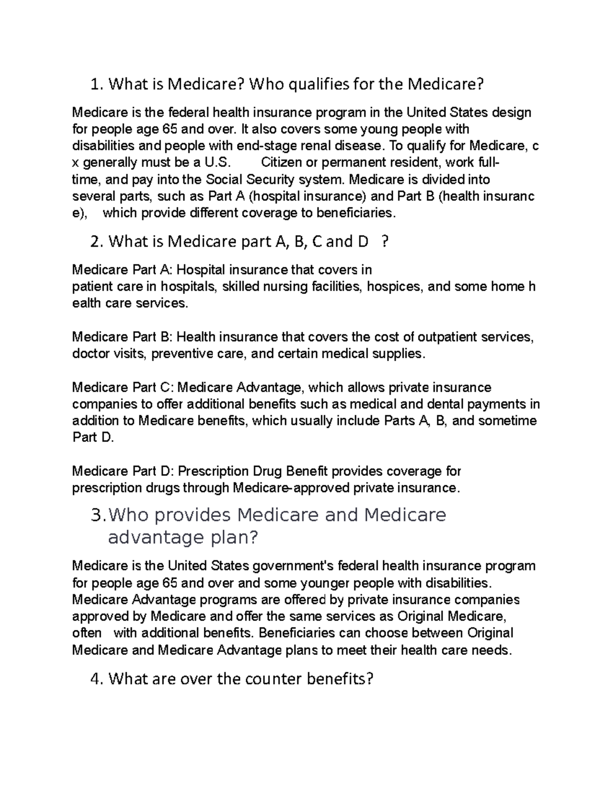 Medicare - 1. What is Medicare? Who qualifies for the Medicare ...