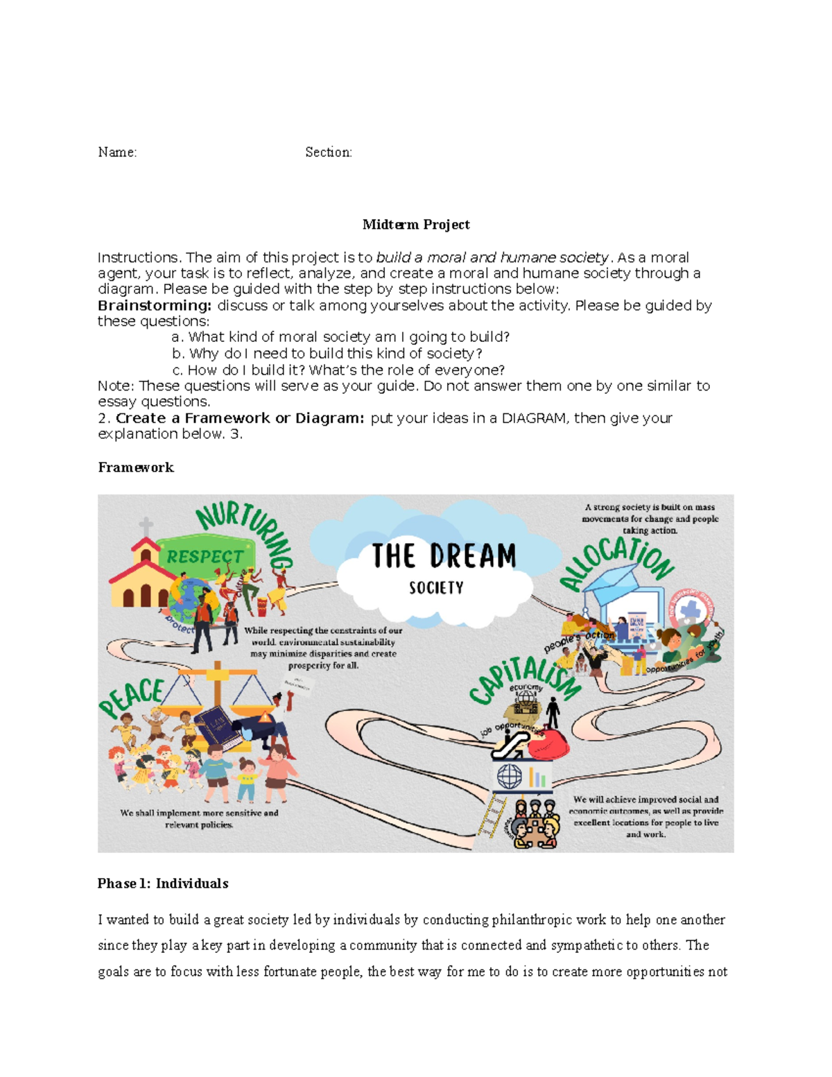 Ethics Midterm Project - Name: Section: Midterm Project Instructions ...