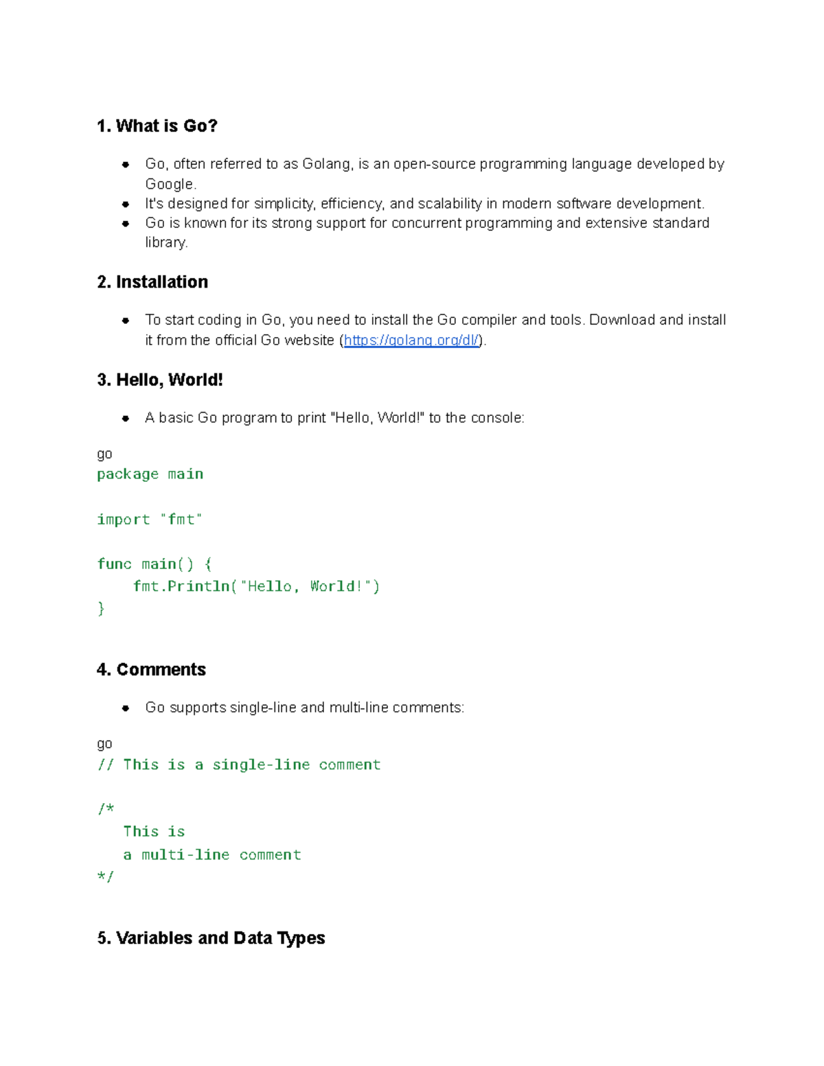Go Basics Go Often Referred To As Golang Is A Modern Open Source