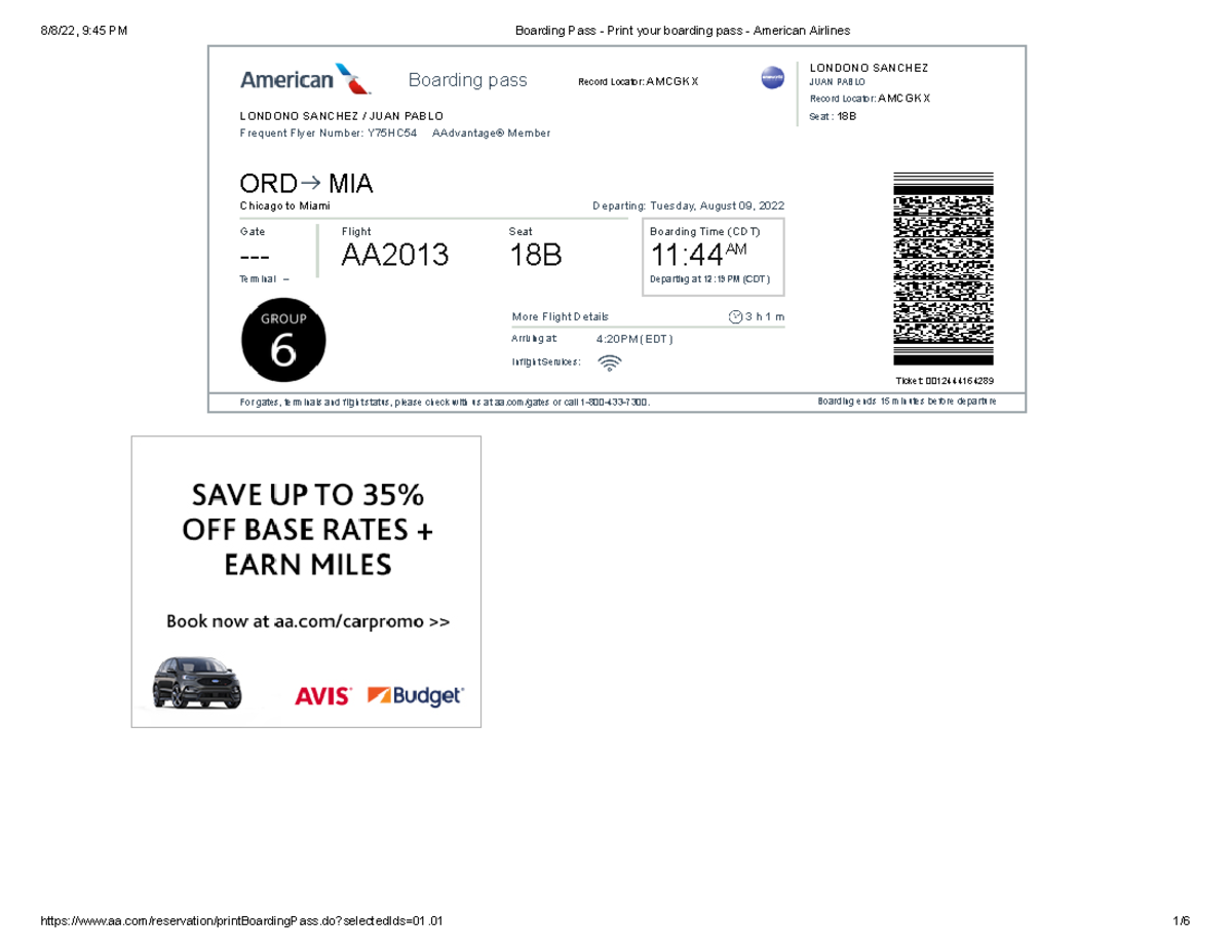 Boarding Pass jpls - Boarding pass Record Locator: AMCGKX More Flight ...