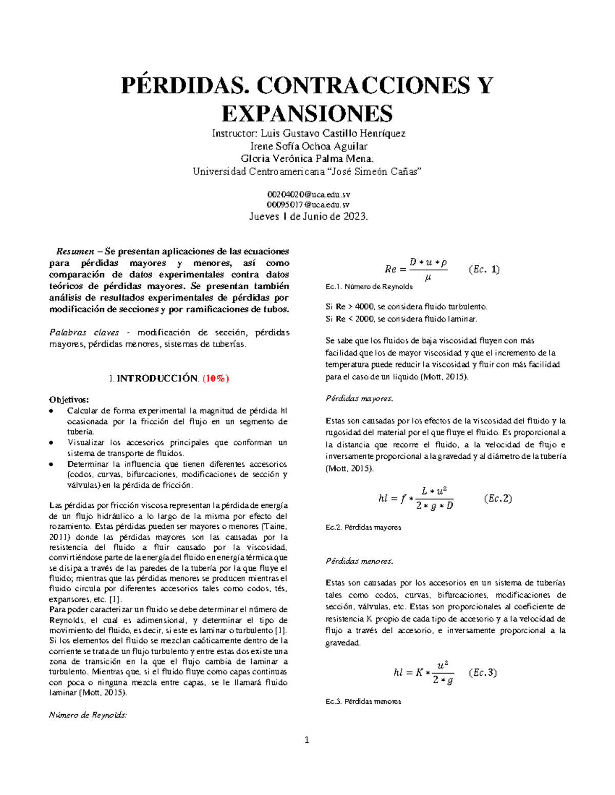 Reporte 2 OPF - PRACTICA FLUIDOS - Operaciones de flujo de fluidos ...