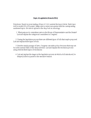 Congress The Basics - textbook notes from the Magruder's american ...