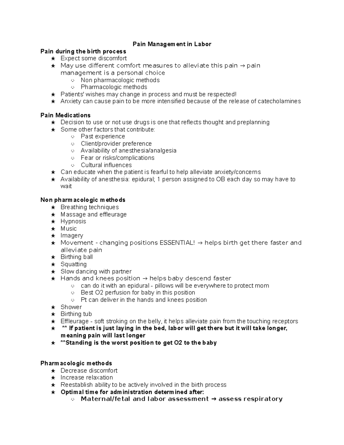 Intrapartum Pain Management - Pain Management in Labor Pain during the ...