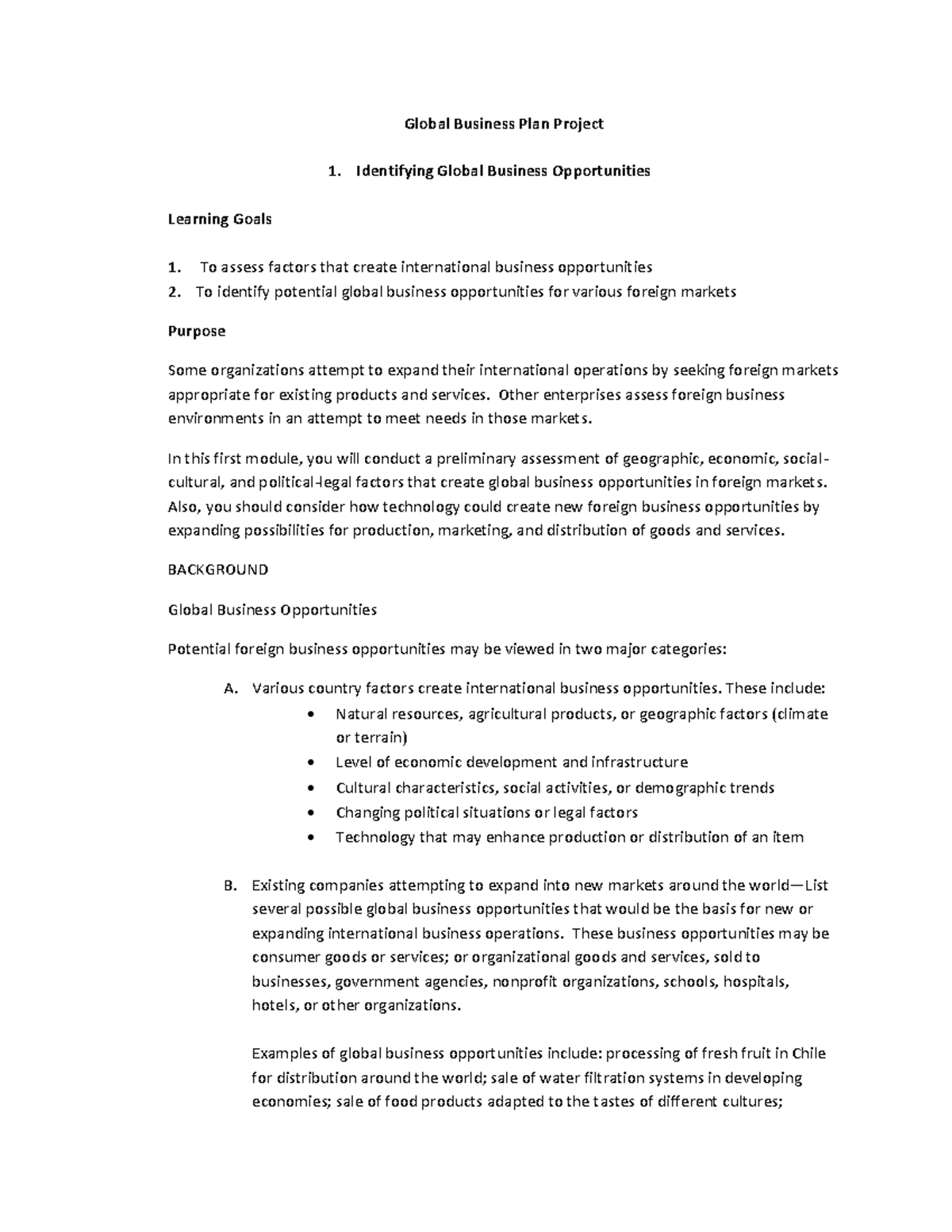 GBP 01 Identifying Global Business Opportunities final - Global ...