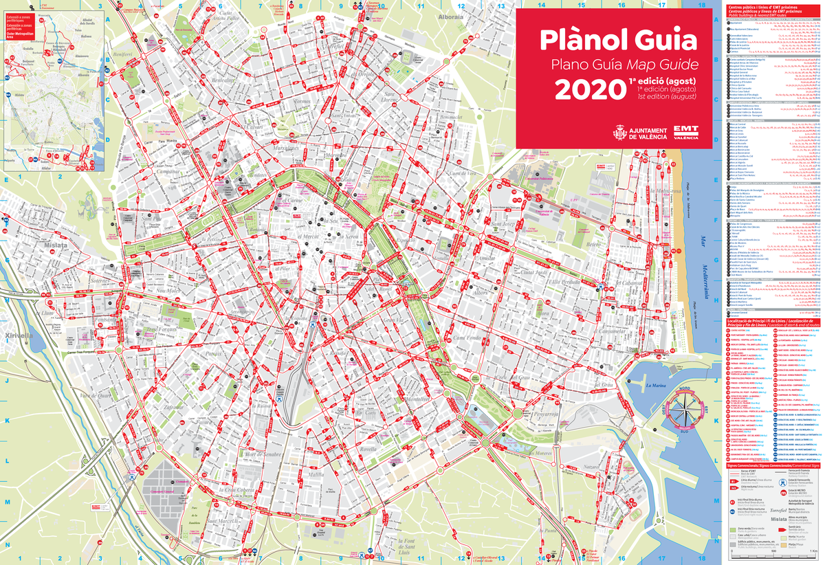 Valencia-bus-map - aaaaaaaaaaaaa - U.P 101 107 108 703 39 402 502 105 ...